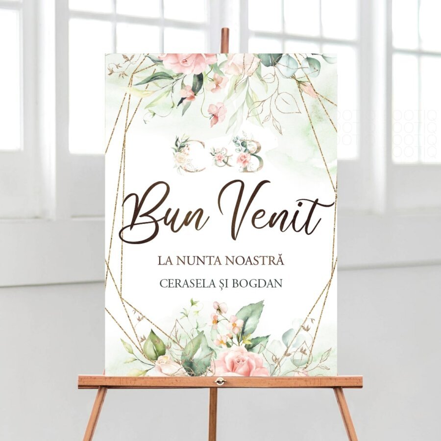 Semn pentru Nunta Dreamy Colors– Personalizat simplu sau cu lista ...