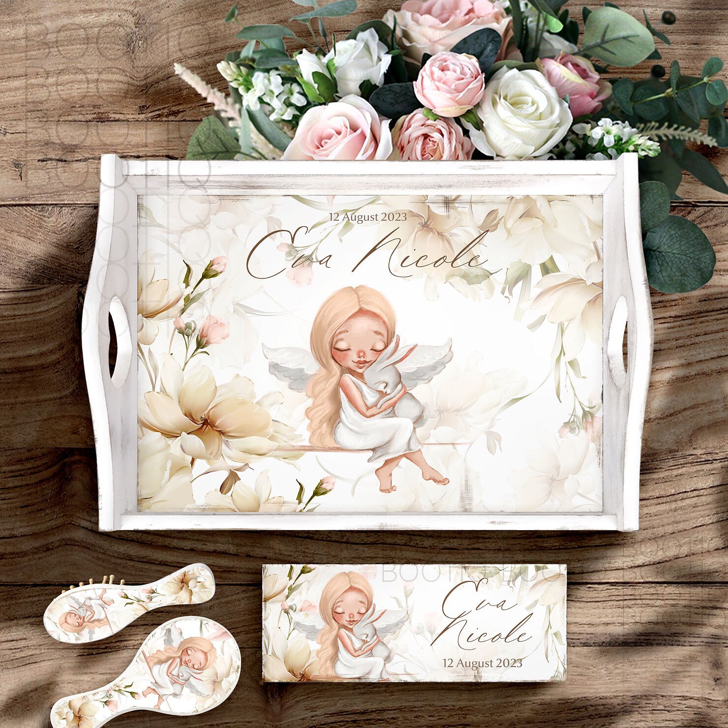 Tavita My Baby Angel - Set Aniversar 1 An Tava Mot Personalizata si ...